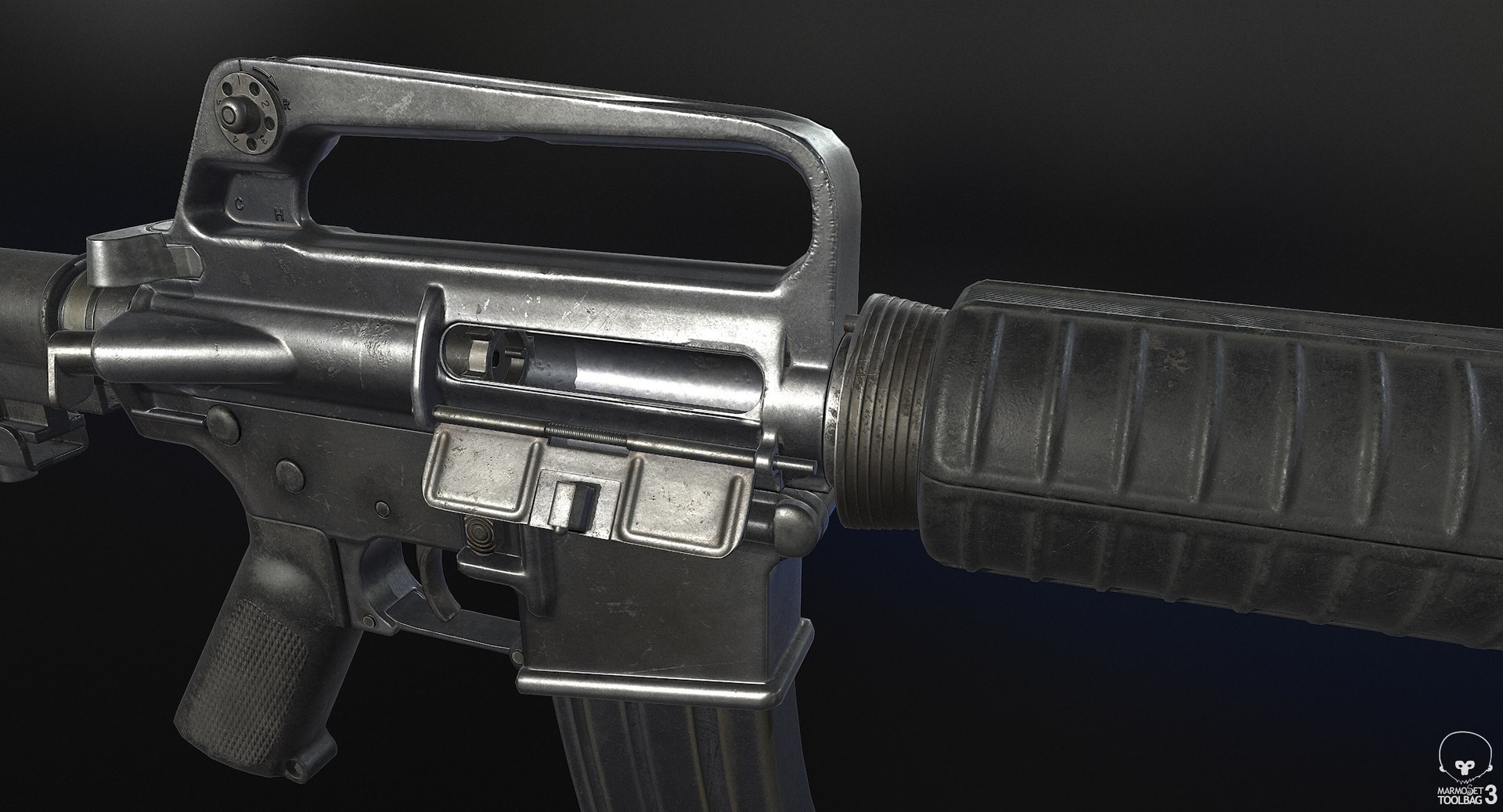 Xm177 grenade launcher 3D model - TurboSquid 1203528