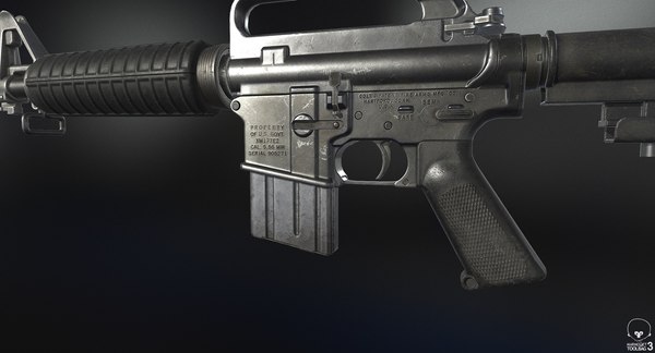 modelo 3d XM177 con lanzagranadas XM148 gratis - TurboSquid 1203528