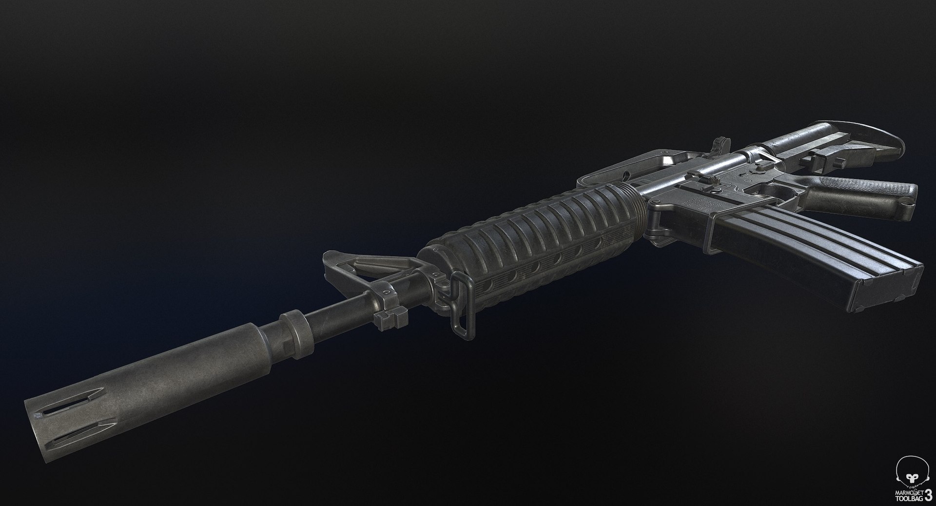 Xm177 grenade launcher 3D model - TurboSquid 1203528