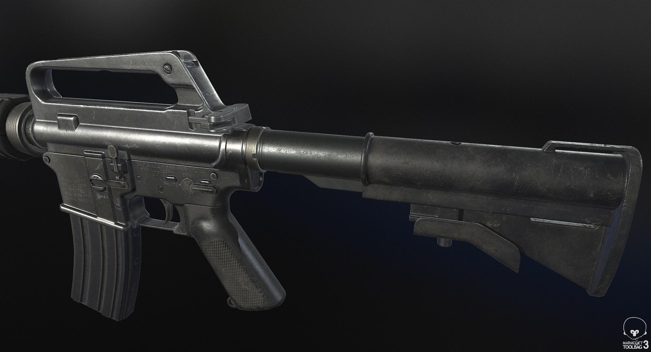 modelo 3d XM177 con lanzagranadas XM148 gratis - TurboSquid 1203528