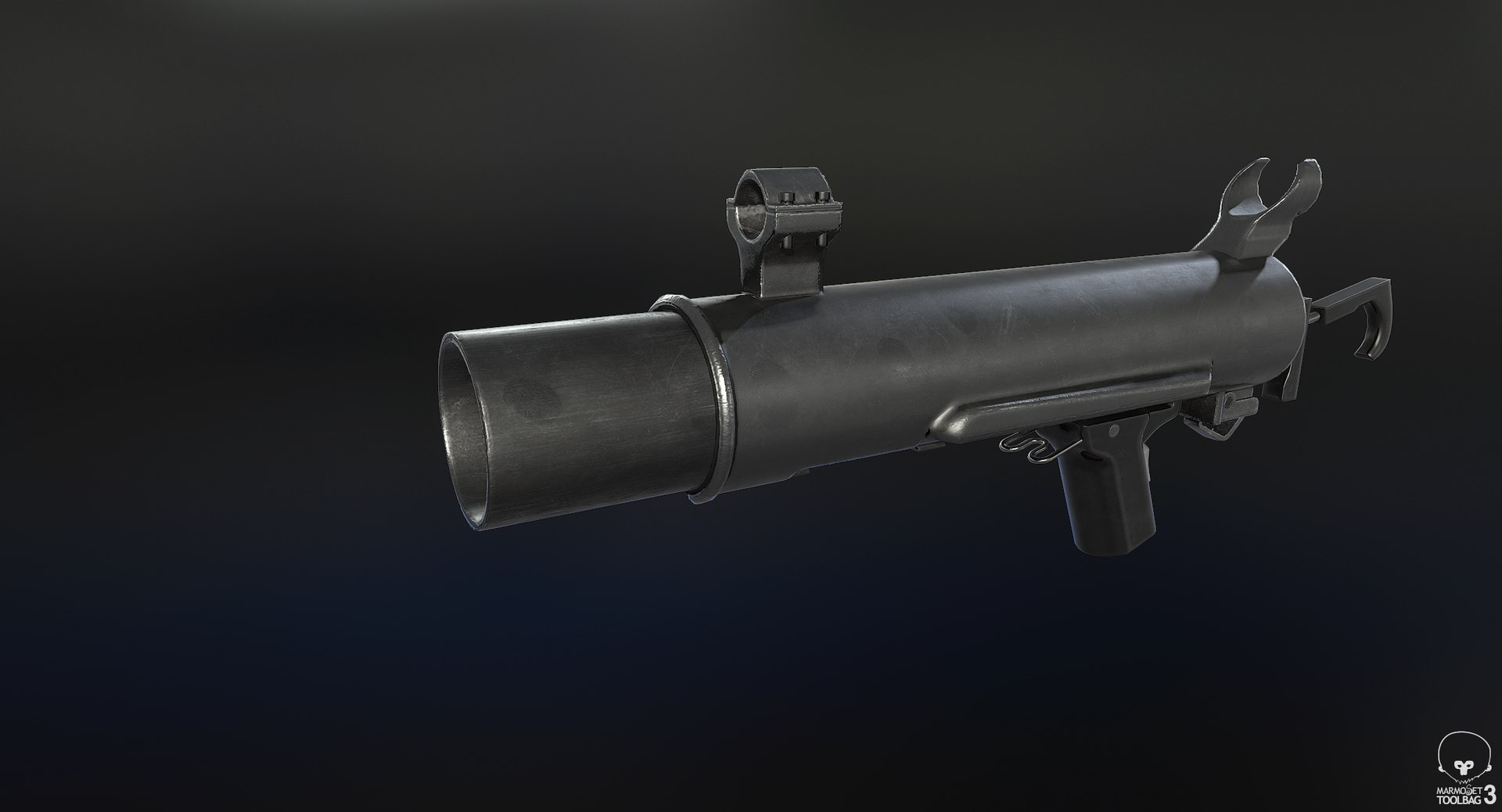 Xm177 grenade launcher 3D model - TurboSquid 1203528