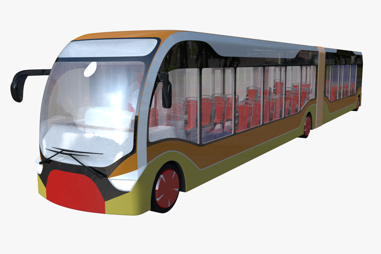 City articulated bus model - TurboSquid 1419011