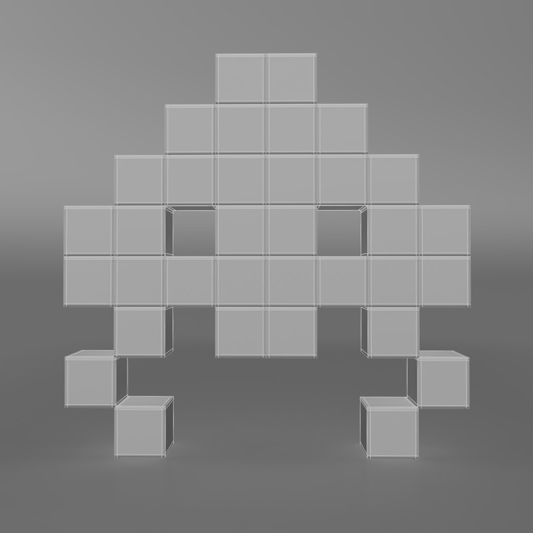 space invaders 3d model