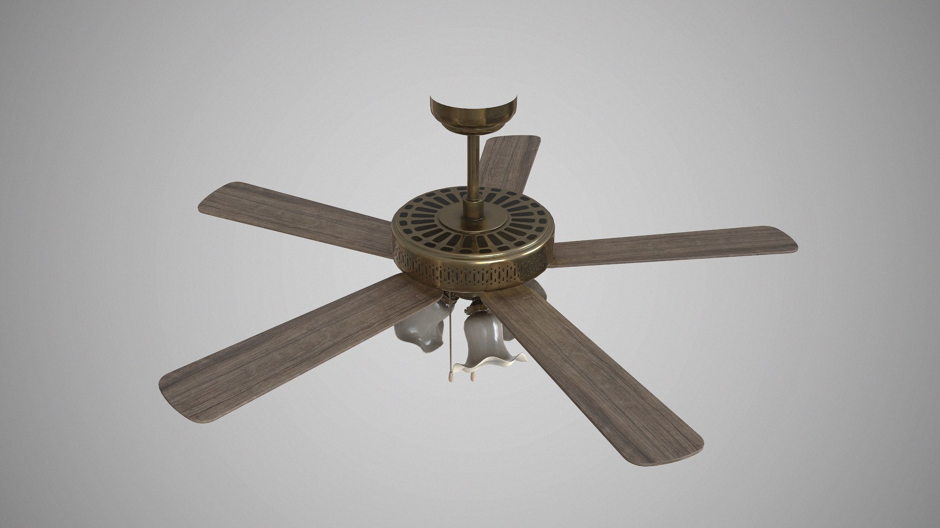 3D Ceiling Fan With Light Model - TurboSquid 1789912