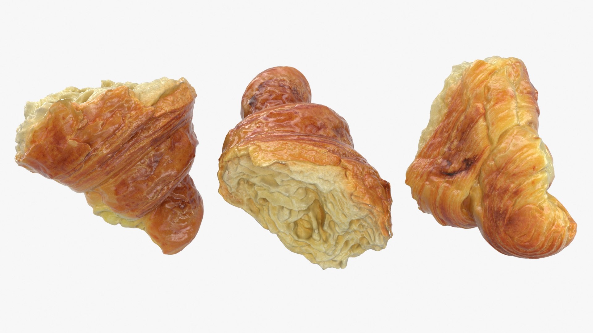 Broken Croissant Collection model - TurboSquid 2149394