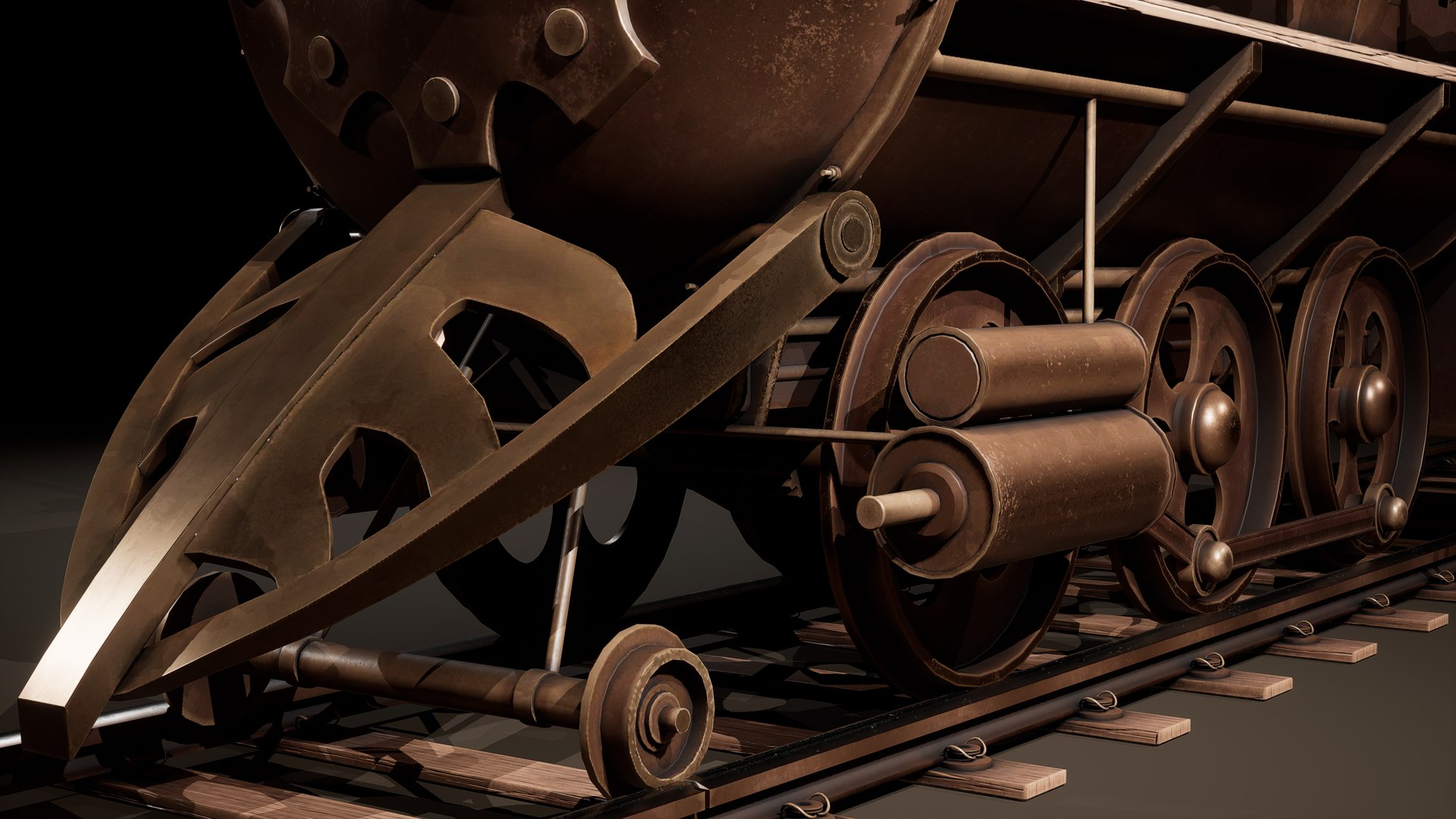 3D Stylized Steampunk Locomotive Model - TurboSquid 2316929