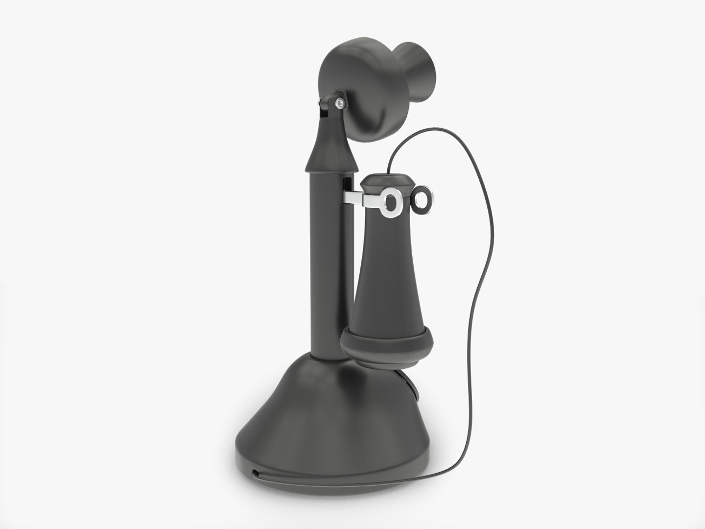 Crosley Cr64-bk Candlestick Phone Model - TurboSquid 1311903
