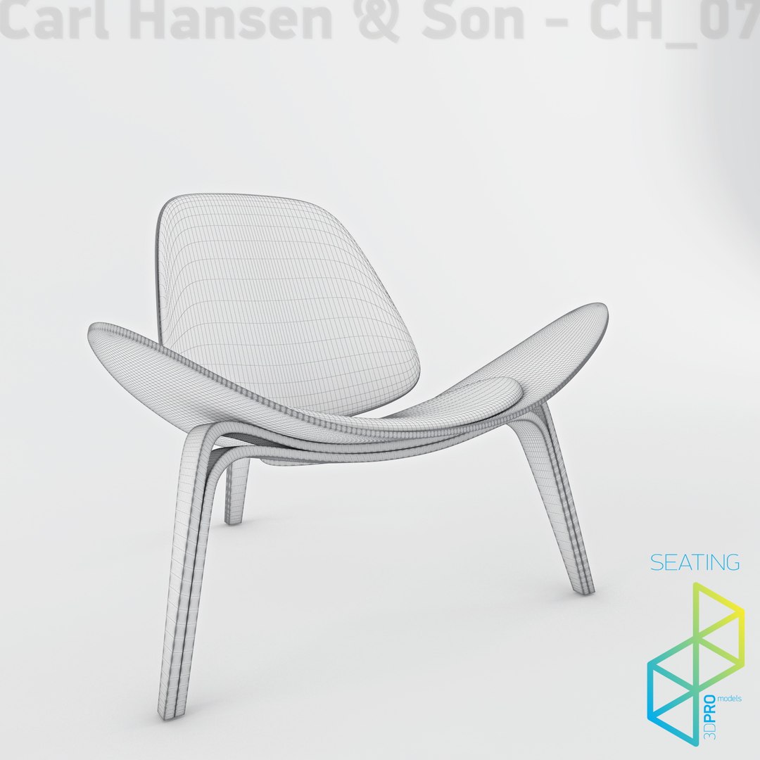 3d Model Shell Chair