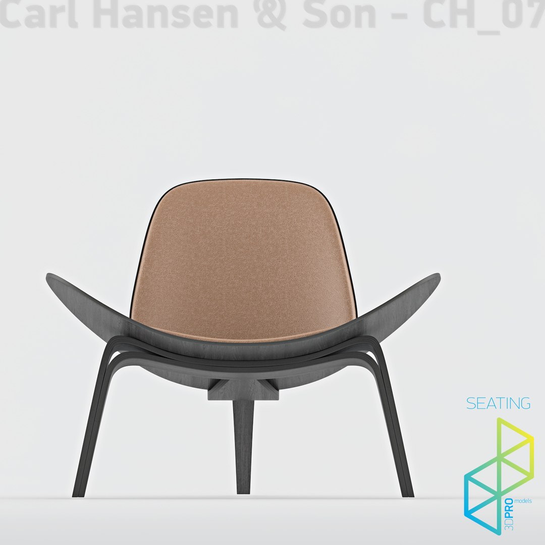 3d model shell chair