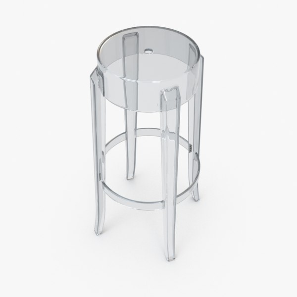 3d transparent bar stools model