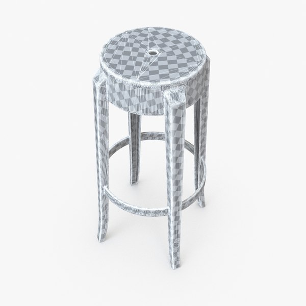 3d transparent bar stools model