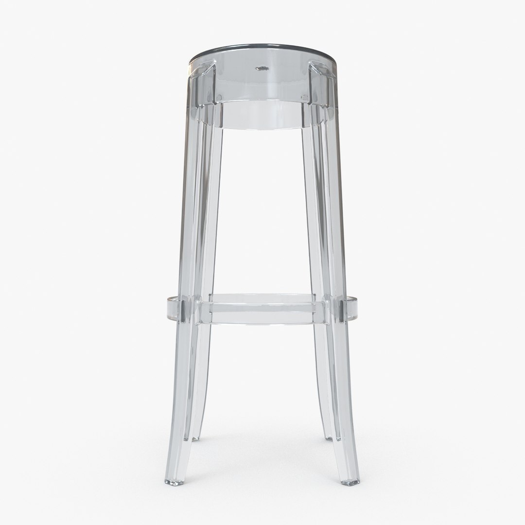 3d transparent bar stools model