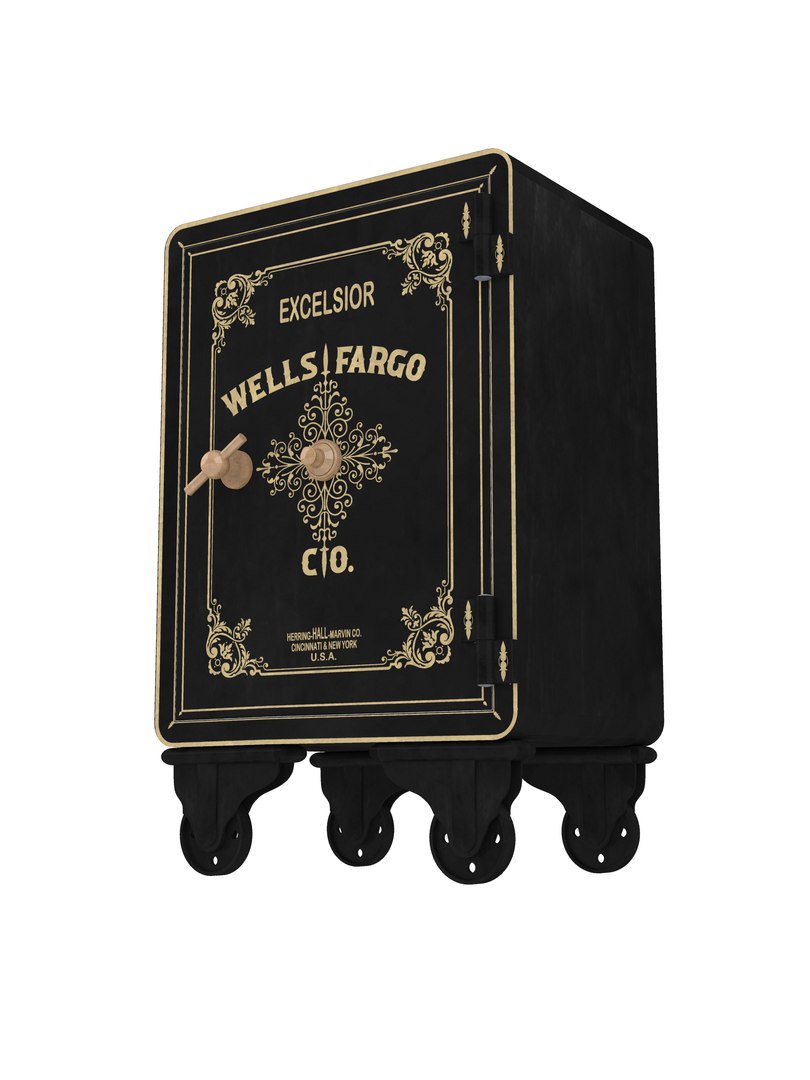3D Vintage Wells Fargo Safe 1880 - TurboSquid 2072523