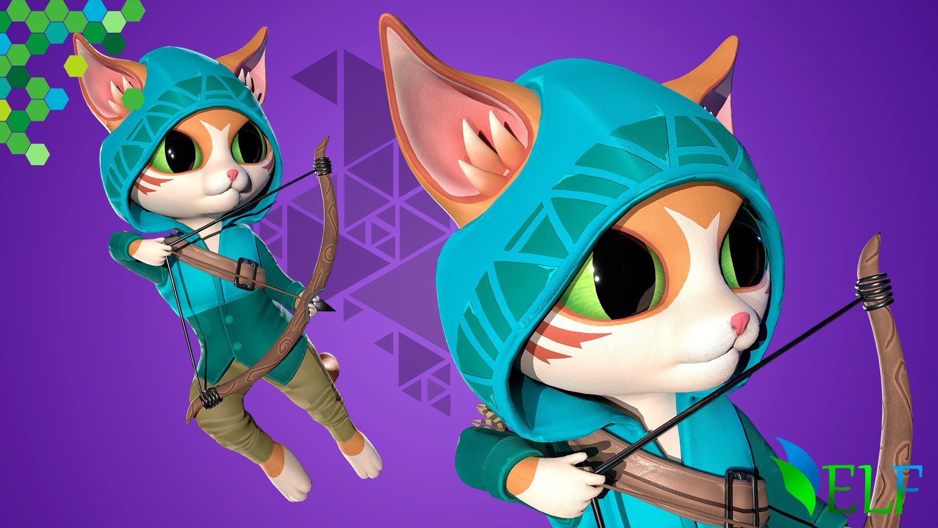 Cat Archer 002 3D Model - TurboSquid 2275550