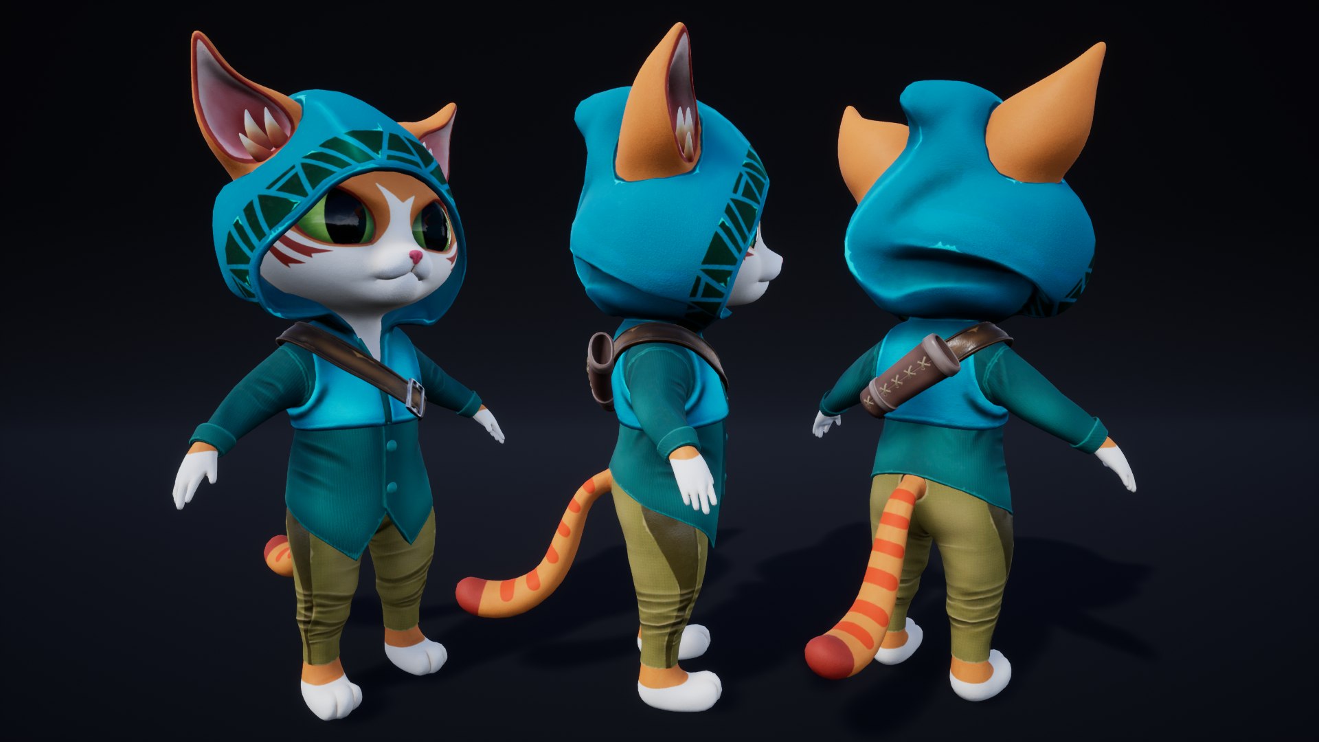Cat Archer 002 3D Model - TurboSquid 2275550