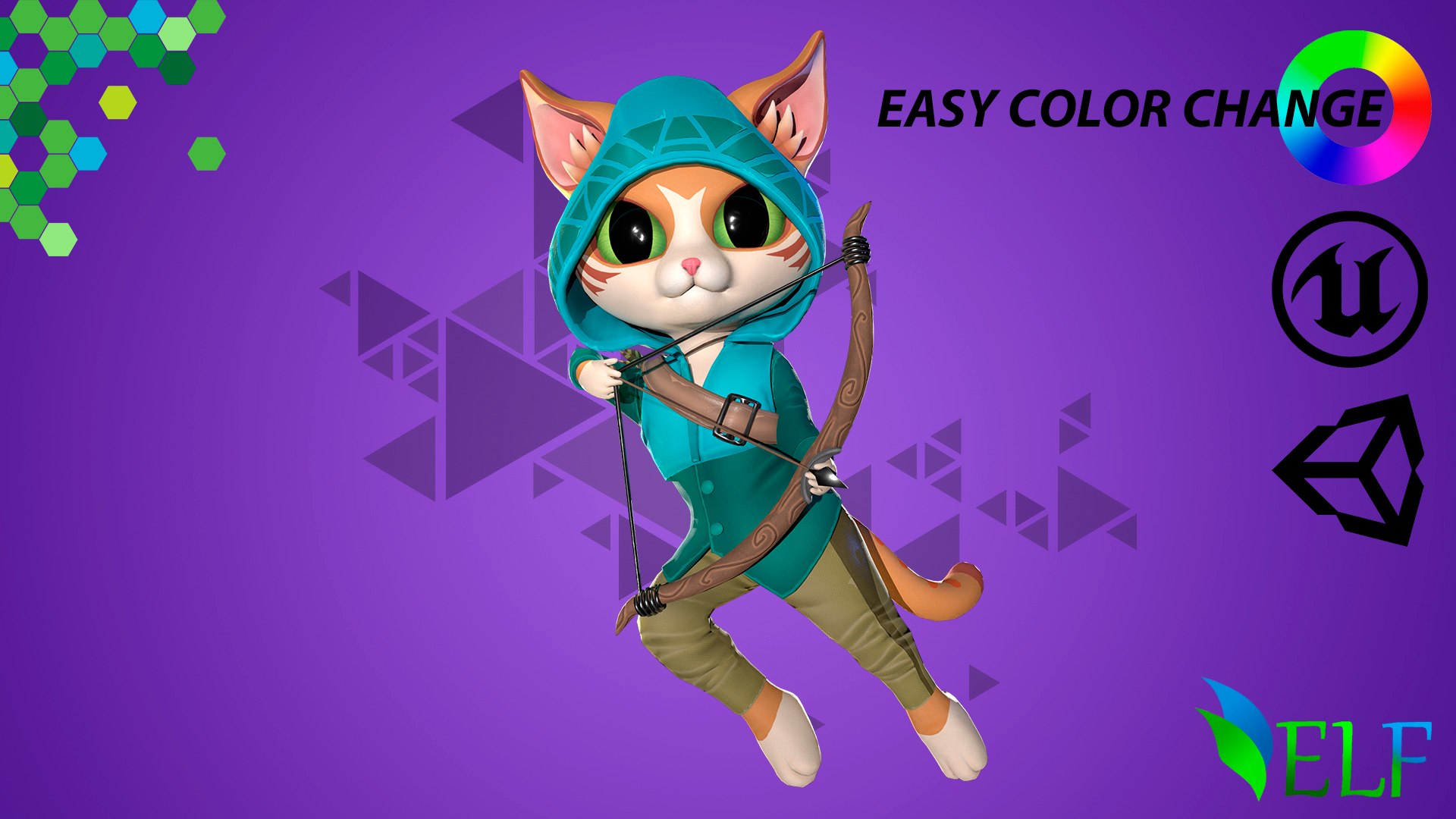 Cat Archer 002 3D Model - TurboSquid 2275550