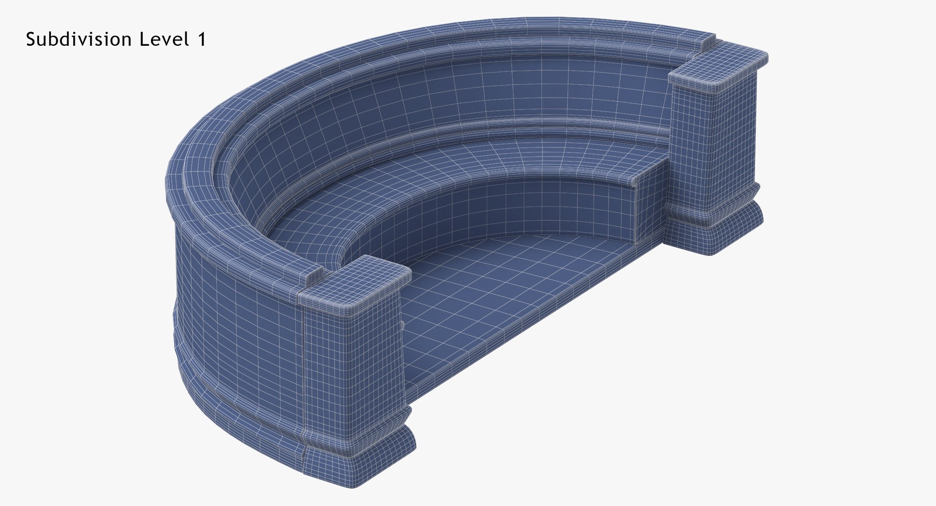 Roman Marble Bench Big 01 3D model - TurboSquid 2155884