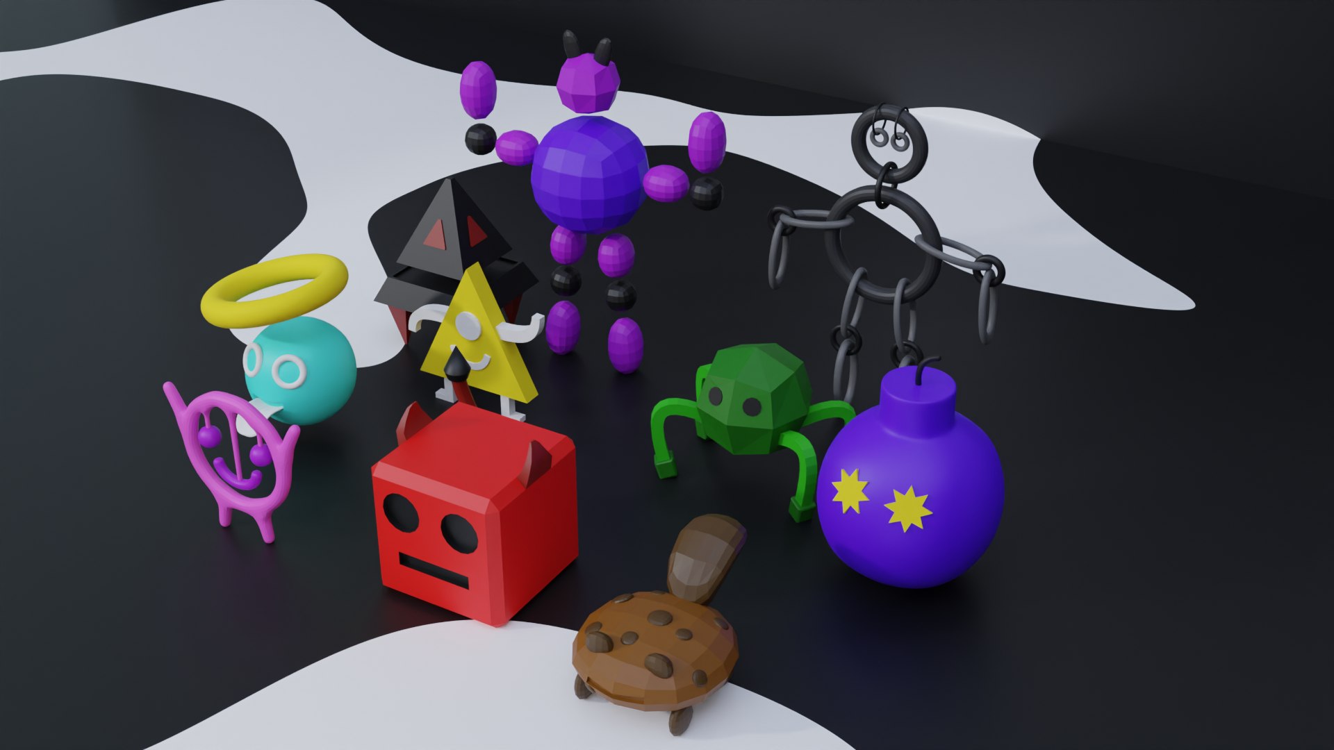 Cute Monsters And Creatures 3D Model - TurboSquid 2170350