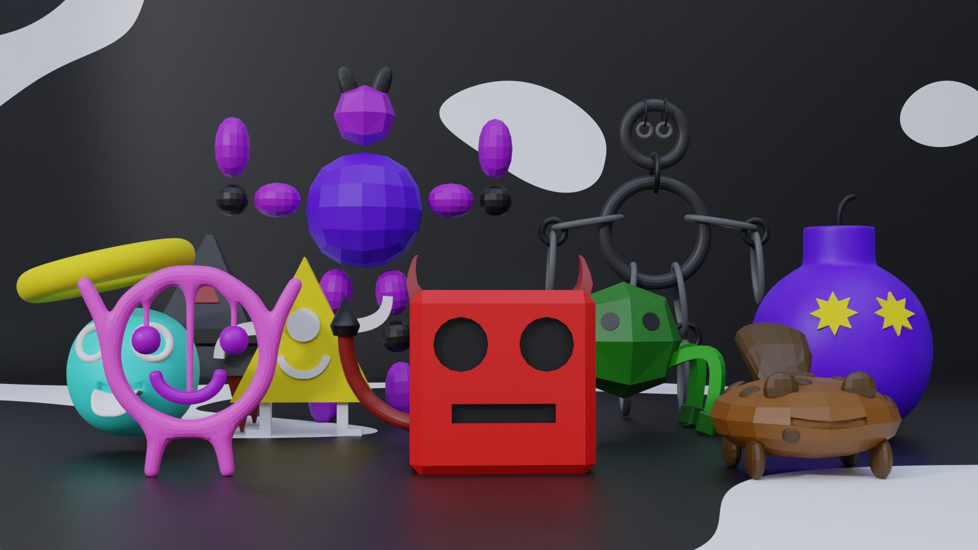 Cute Monsters And Creatures 3D Model - TurboSquid 2170350