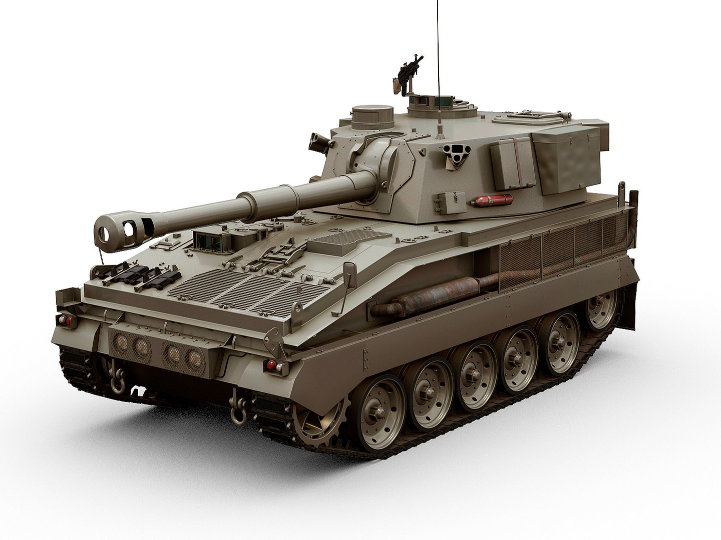 Fv433 Vickers Abbot Model - TurboSquid 1467431