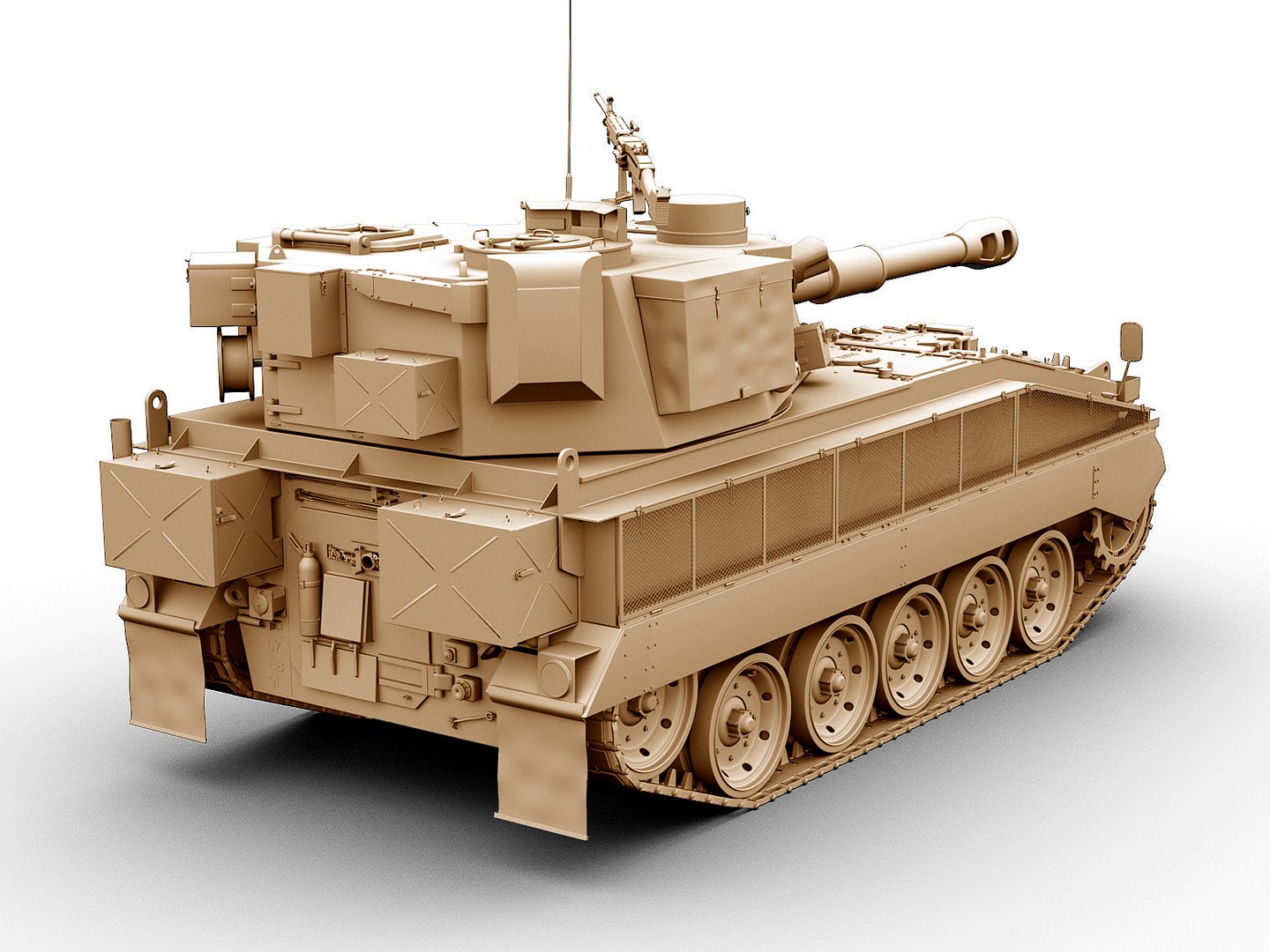 Fv433 Vickers Abbot Model - TurboSquid 1467431