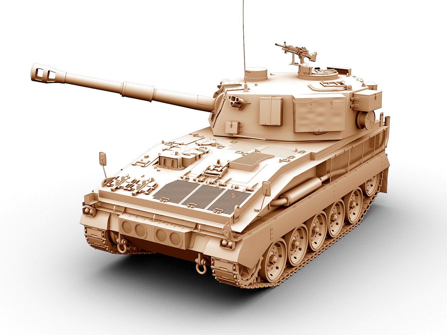 Fv433 Vickers Abbot Model - TurboSquid 1467431