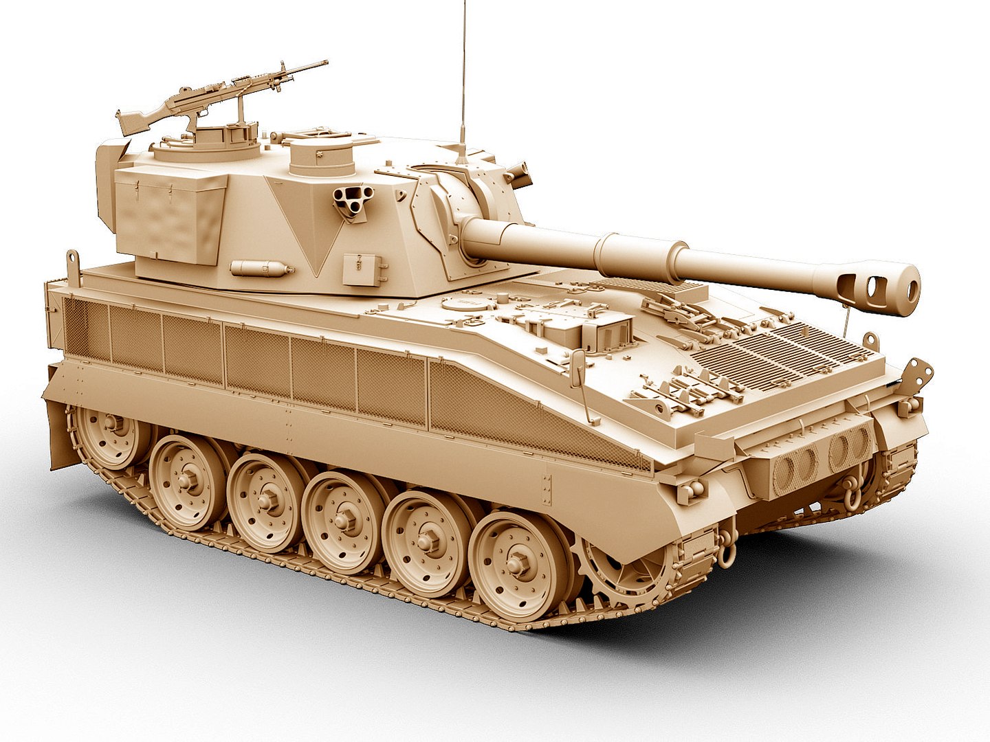 Fv433 Vickers Abbot Model - TurboSquid 1467431