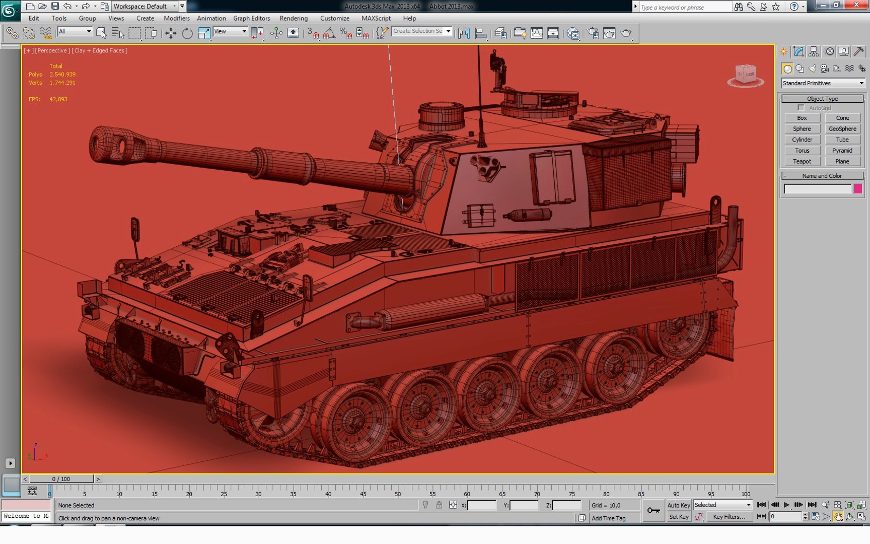 Fv433 Vickers Abbot Model - TurboSquid 1467431