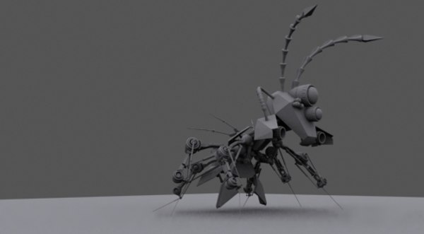 mechanical bug rigged ts 3d max
