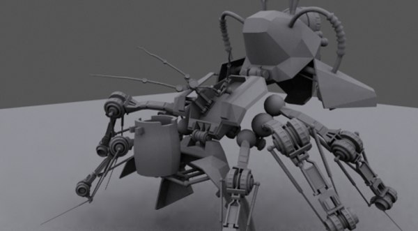 mechanical bug rigged ts 3d max