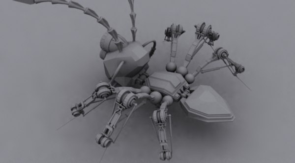 mechanical bug rigged ts 3d max