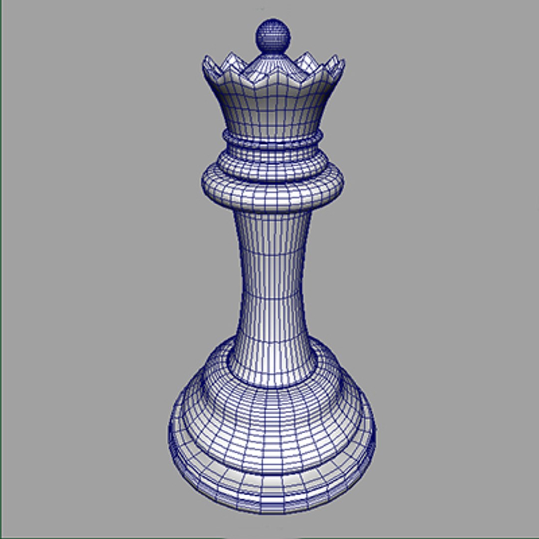 3d Chess Queen Model