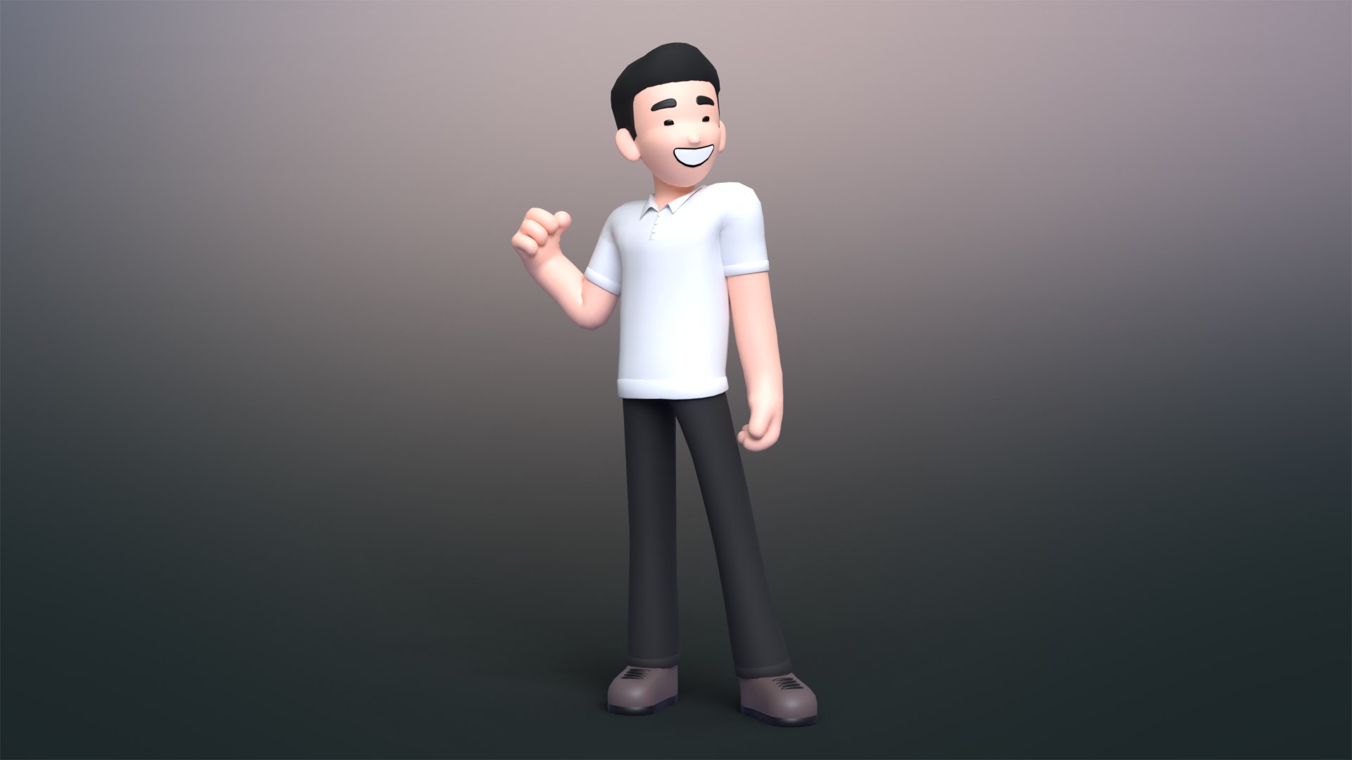 3D model Minimal Simple Man Cartoon Character - TurboSquid 2177264