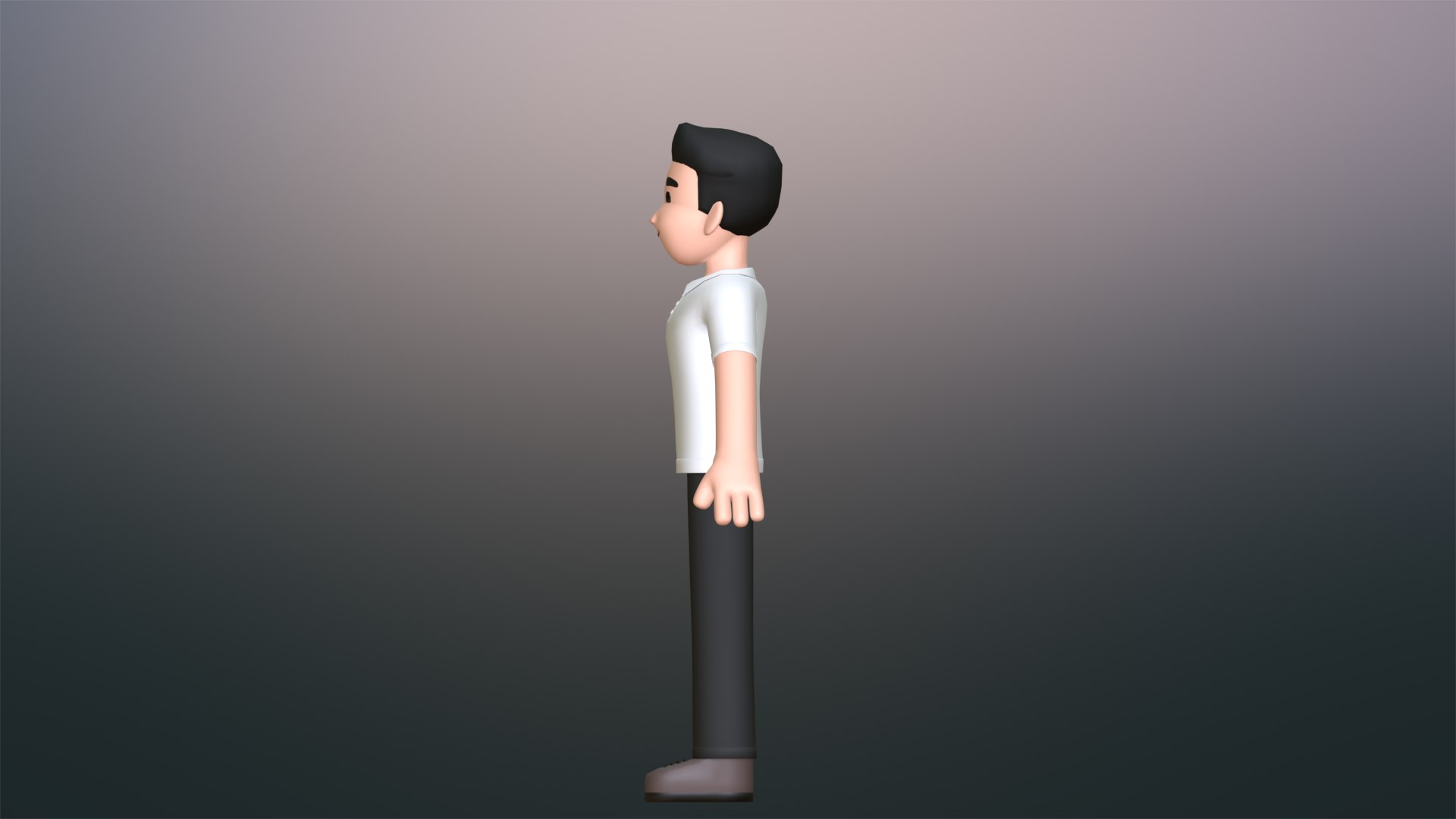 3D model Minimal Simple Man Cartoon Character - TurboSquid 2177264