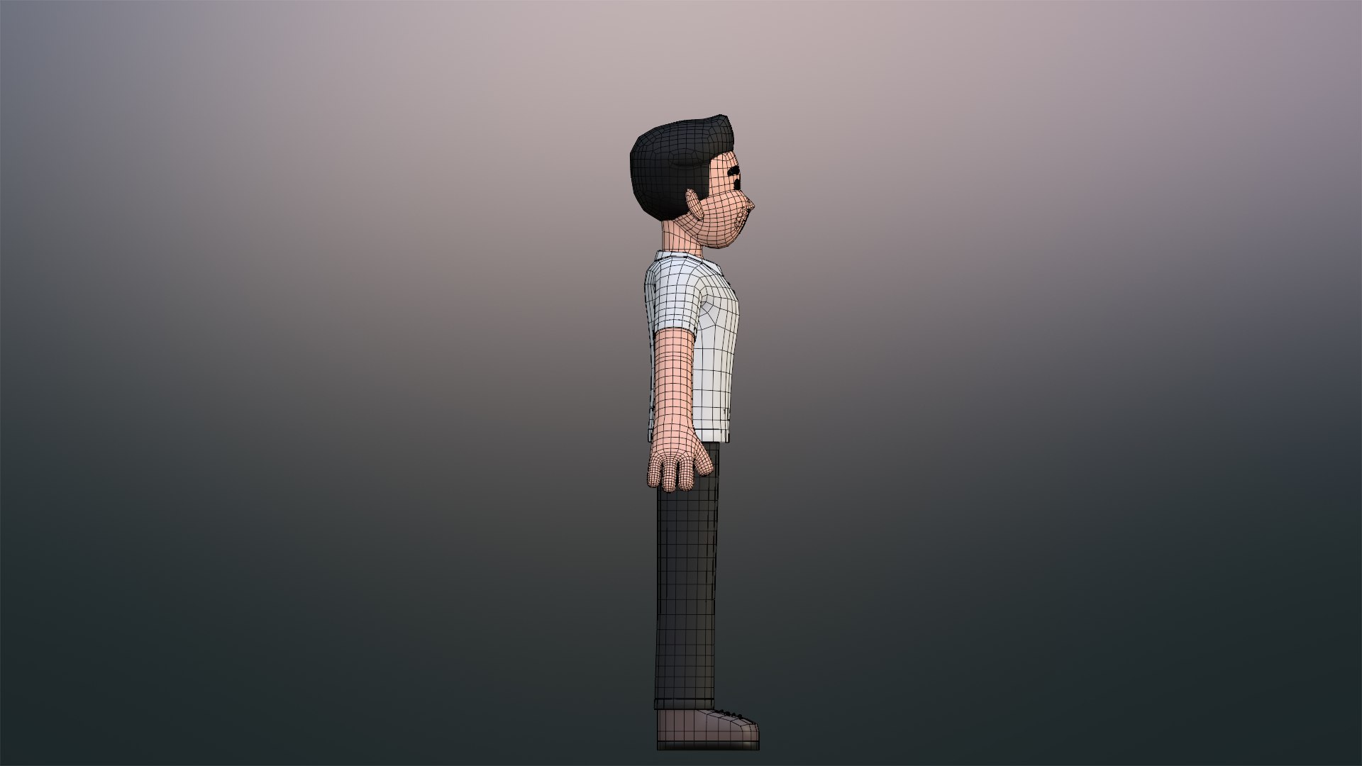 3D model Minimal Simple Man Cartoon Character - TurboSquid 2177264
