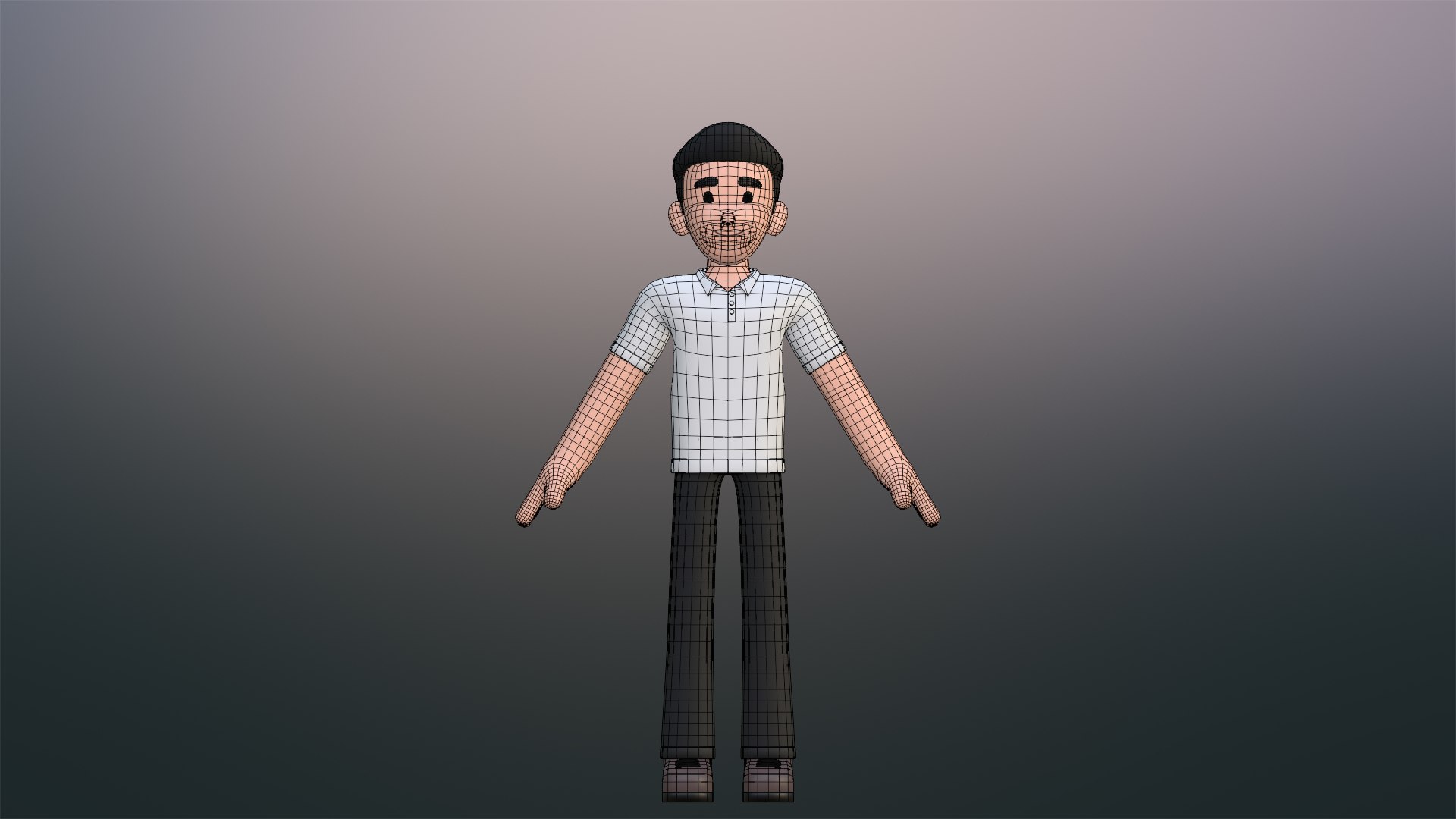 3D model Minimal Simple Man Cartoon Character - TurboSquid 2177264