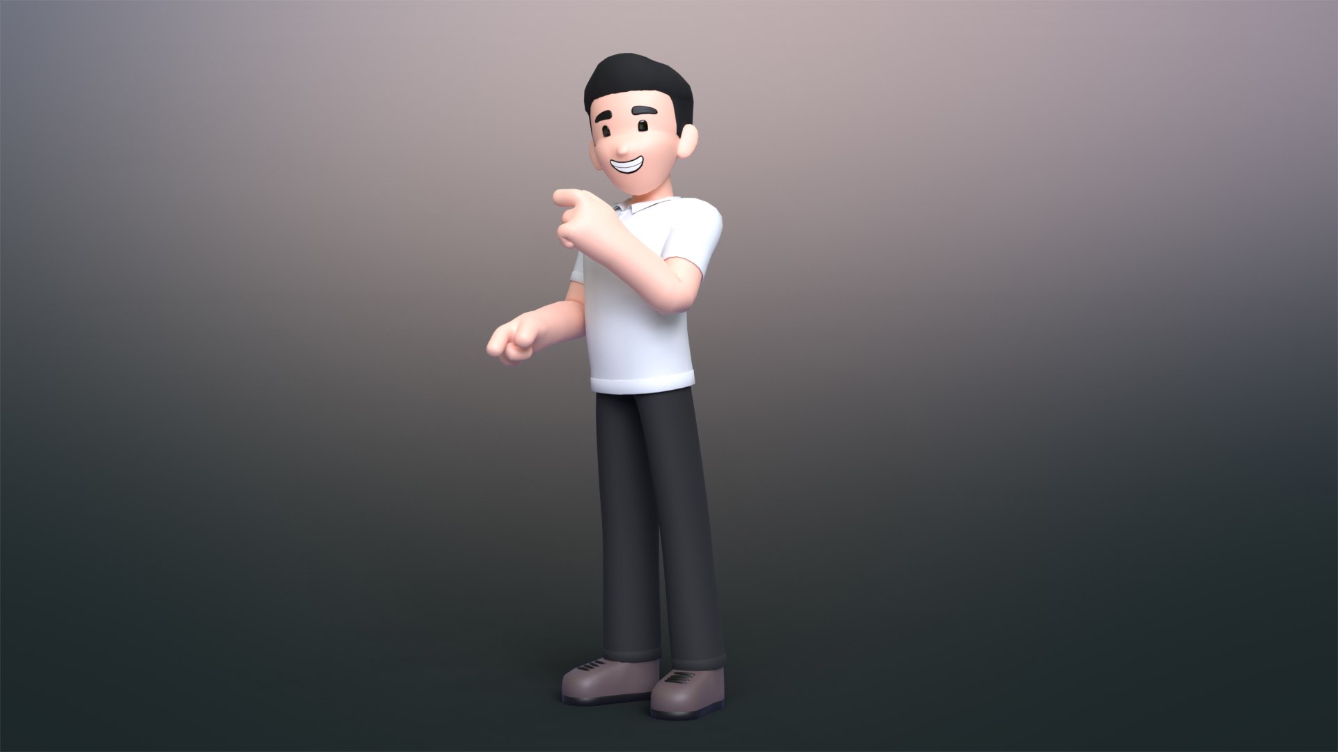 3D model Minimal Simple Man Cartoon Character - TurboSquid 2177264