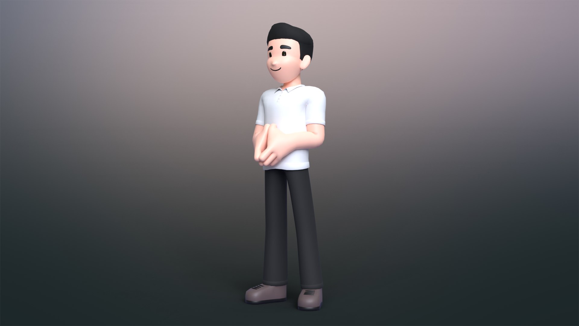 3D model Minimal Simple Man Cartoon Character - TurboSquid 2177264