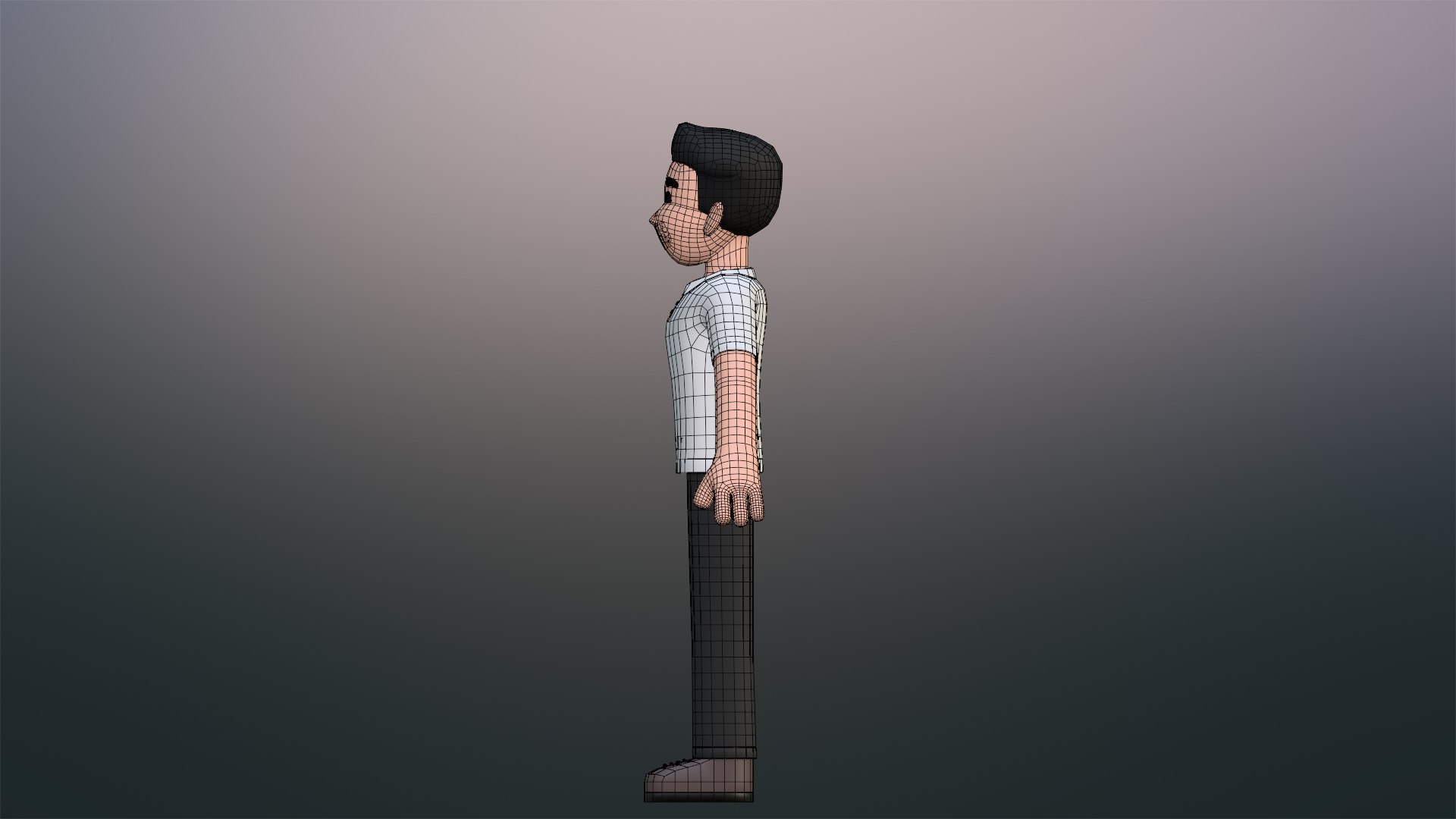 3D model Minimal Simple Man Cartoon Character - TurboSquid 2177264