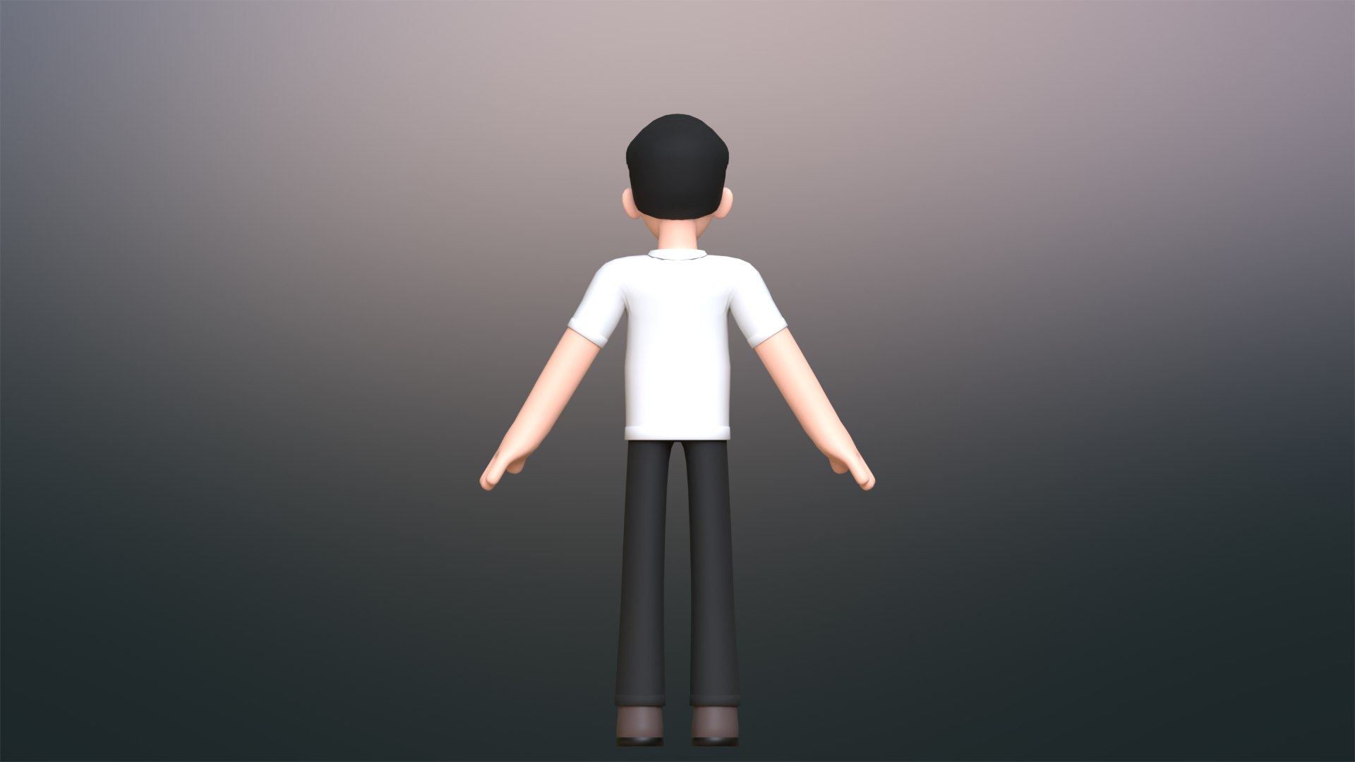 3D model Minimal Simple Man Cartoon Character - TurboSquid 2177264