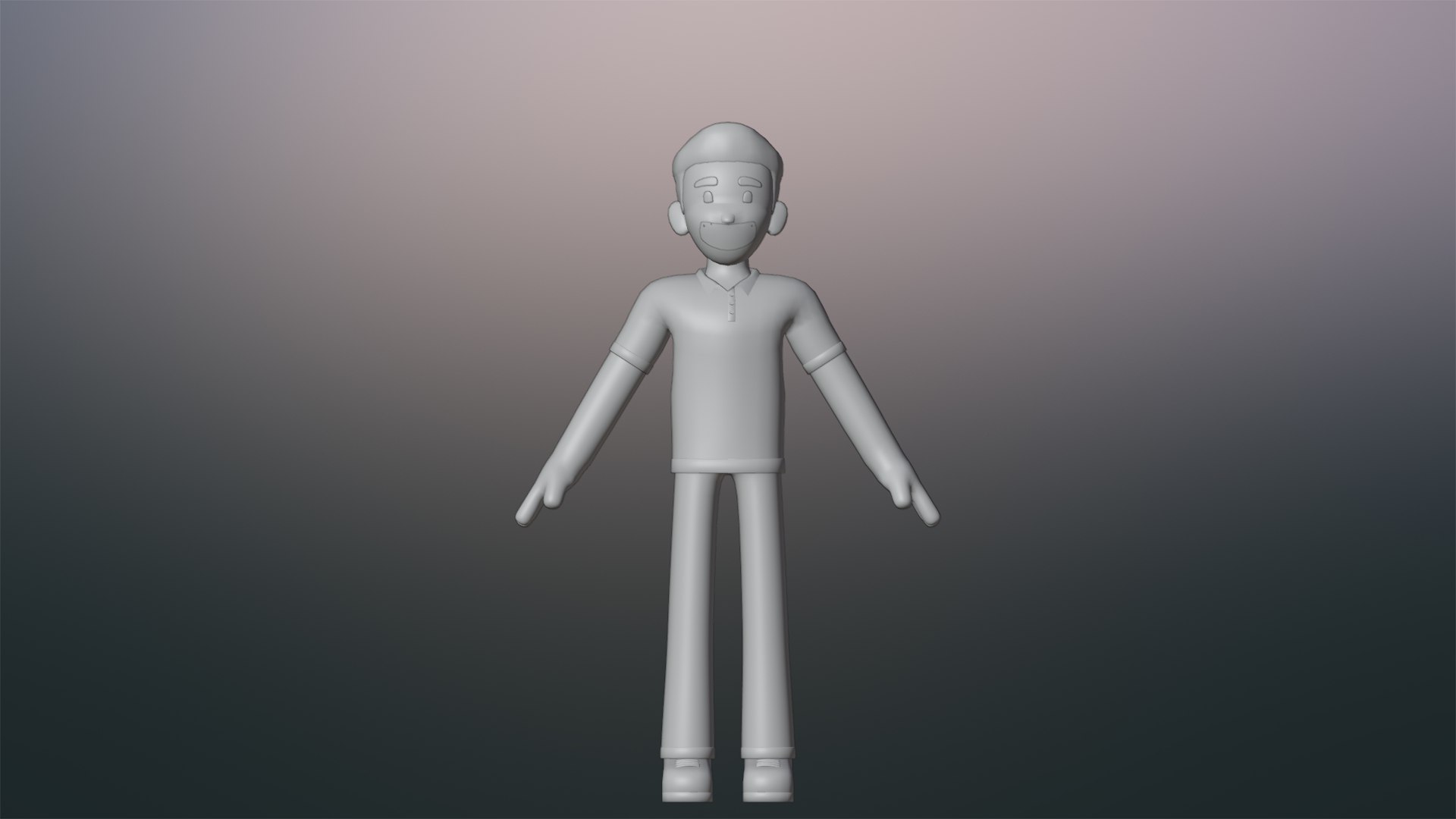 3D model Minimal Simple Man Cartoon Character - TurboSquid 2177264