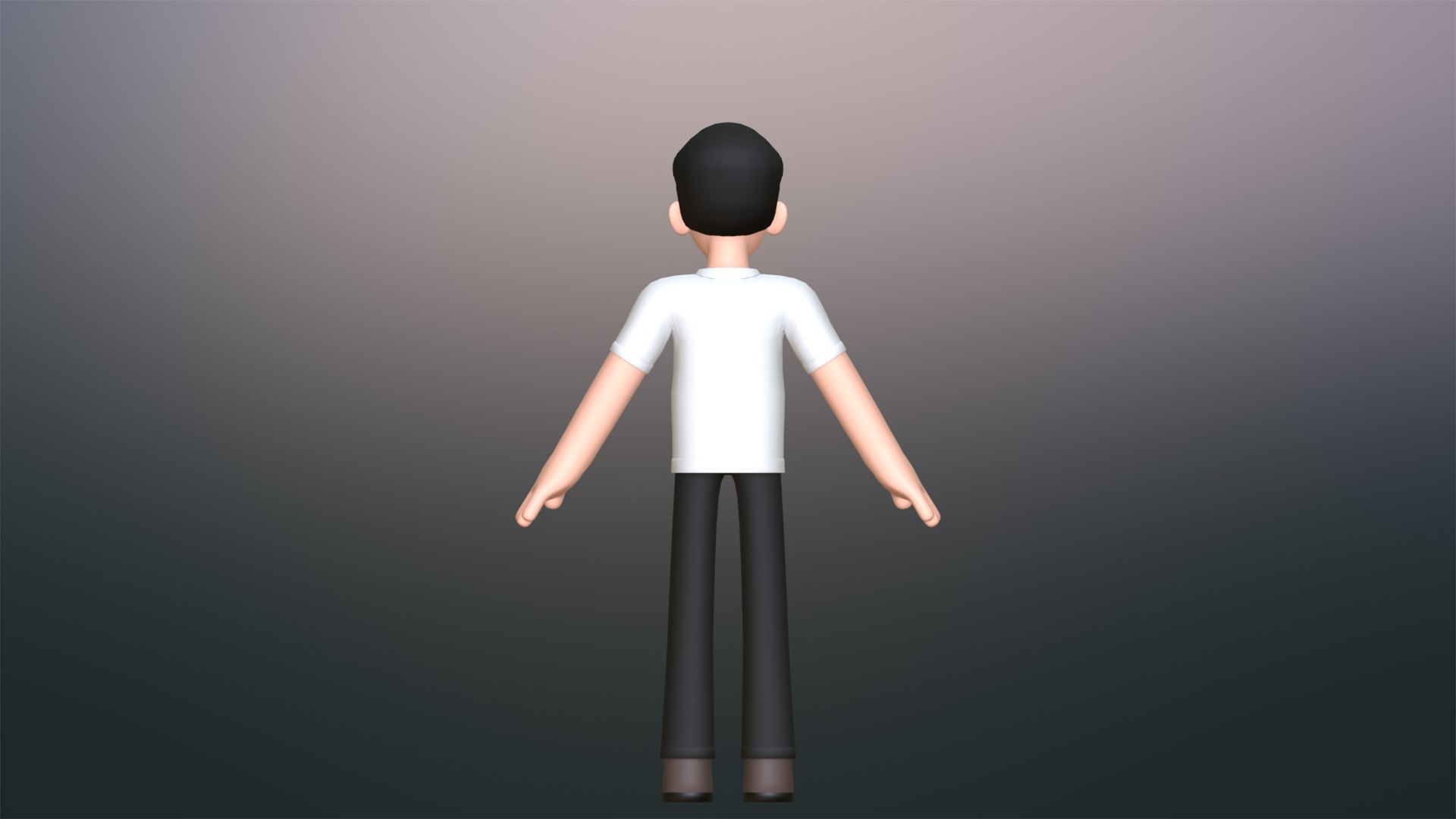 3D model Minimal Simple Man Cartoon Character - TurboSquid 2177264