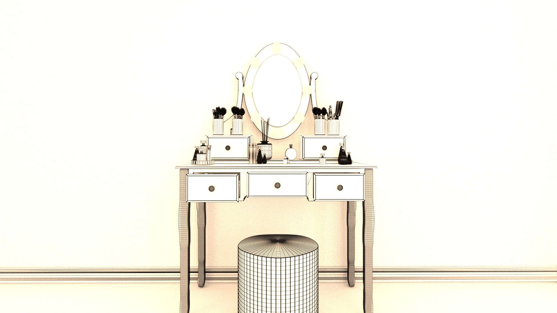 3D Dressing Table Model - TurboSquid 1828781