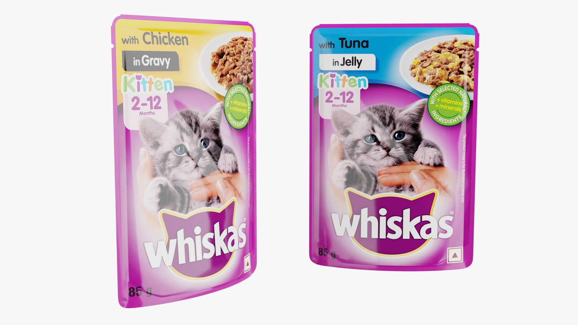 3D Whiskas Kitten Food Collection Model - TurboSquid 2186361