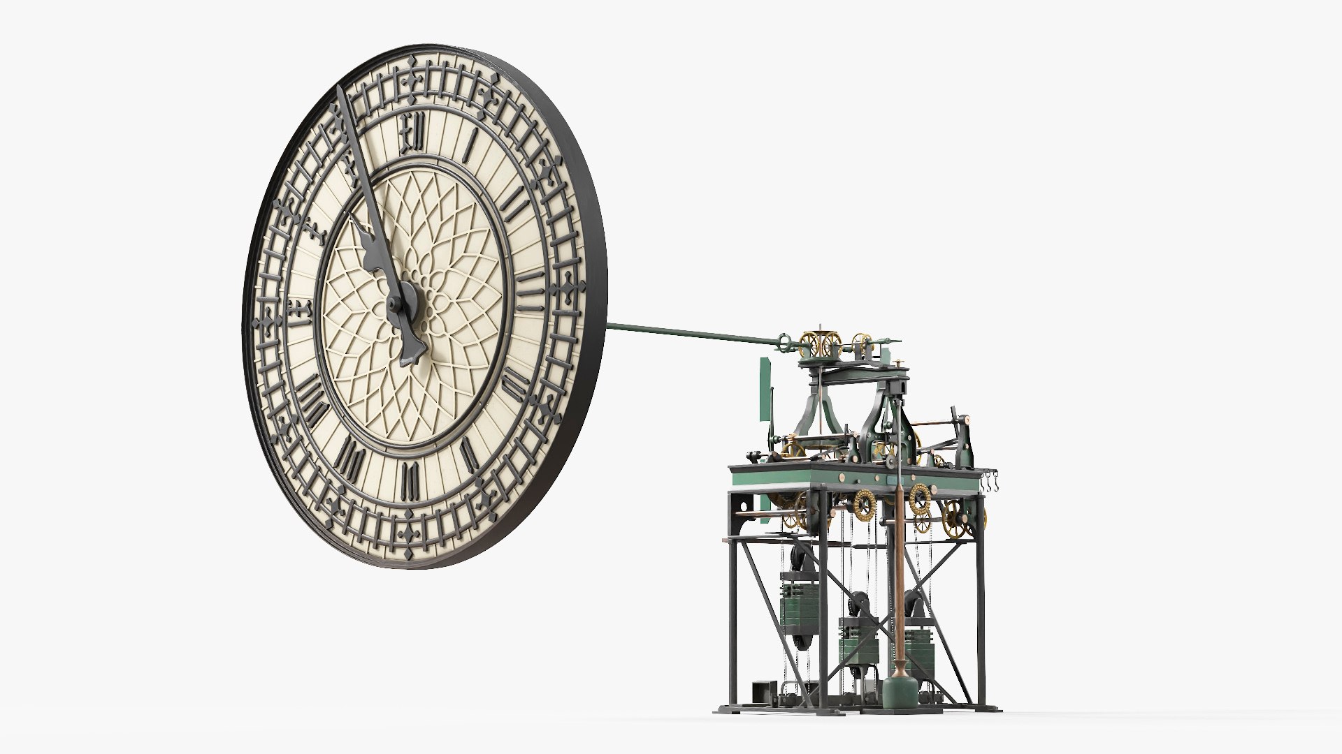 3D Clock Tower Drive With Dial And Hands - TurboSquid 2399389