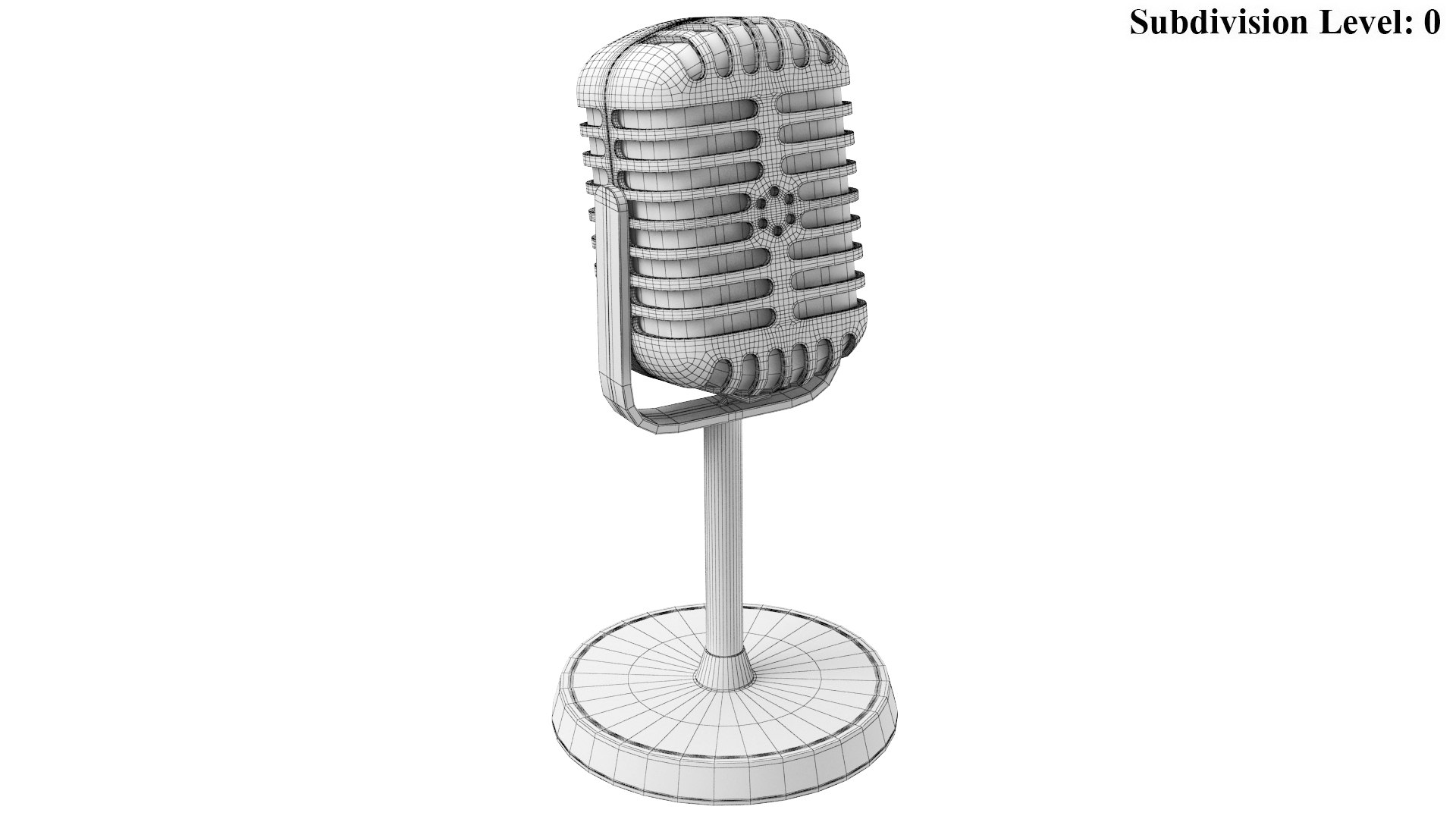 3D Retro Microphone - TurboSquid 1938764