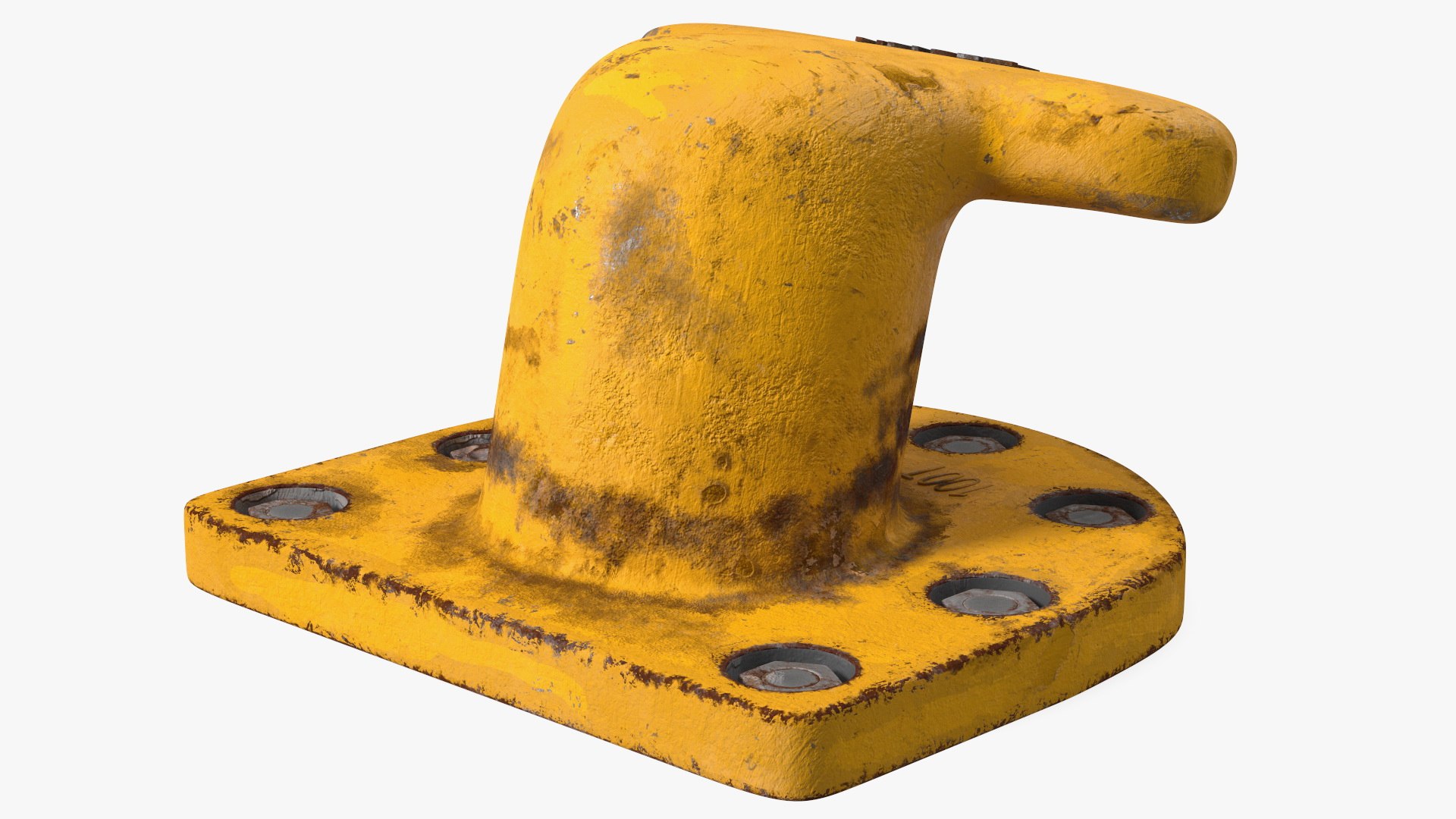 Mooring Bollard Yellow Old 3D model - TurboSquid 1948567