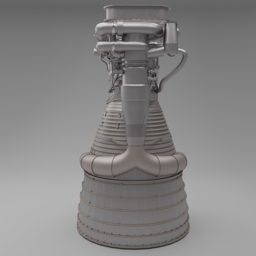 Rocket Engine F-1 3D Model - TurboSquid 1577619