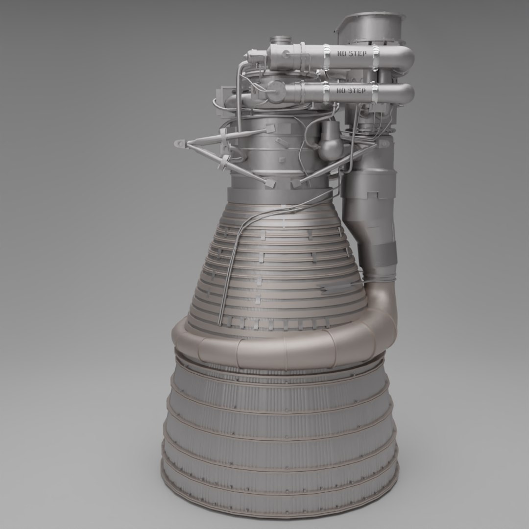 Rocket Engine F-1 3D Model - TurboSquid 1577619