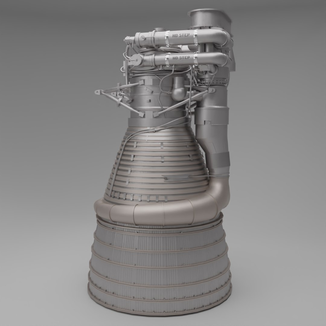 Rocket Engine F-1 3D Model - TurboSquid 1577619